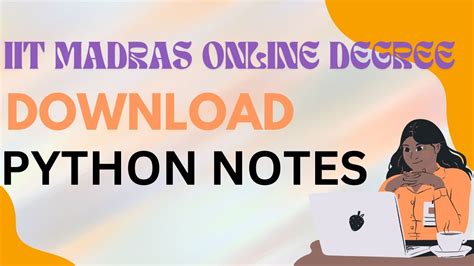 Python Notes By Iit Madras Youtube