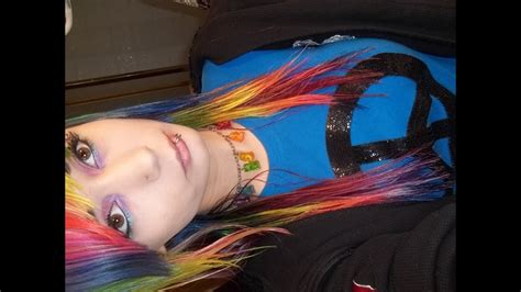 How To Dye Your Hair Rainbow Blooper Youtube