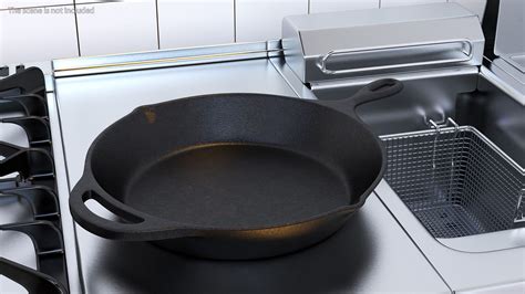 Cast Iron Frying Pan 3d Model 29 3ds Blend C4d Fbx Max Ma Lxo