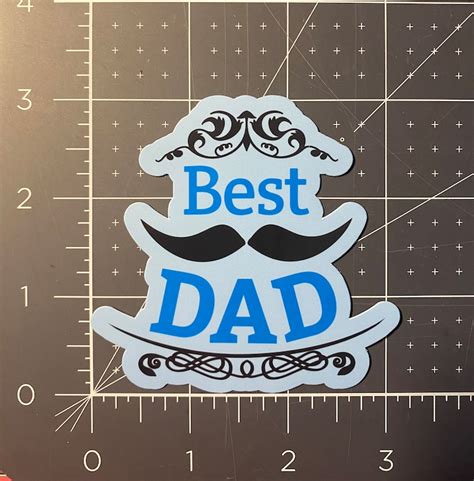 Best Dad Mustache Sticker Free Shipping Etsy