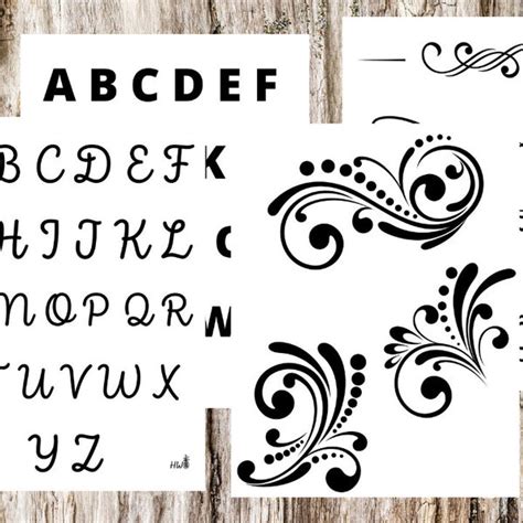 Cake Piping Practice Sheets Etsy