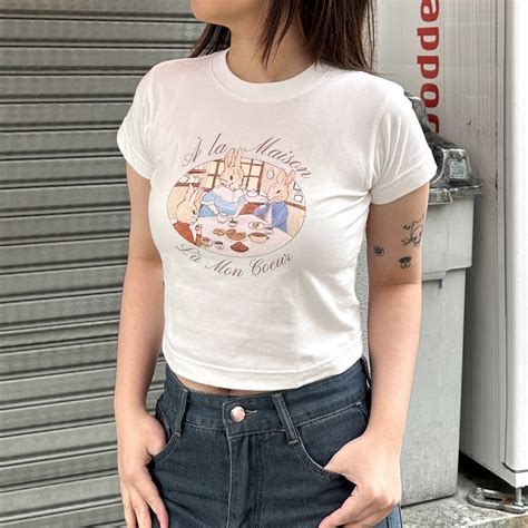 Jual Crop Tee A La Maison Black And Broken White Crop T Shirt Between