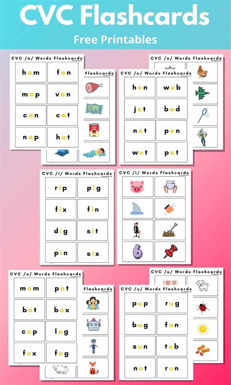 Cvc Word Cards 🐝 Cvc Words Practice Cards 🐝 Comment Free Below