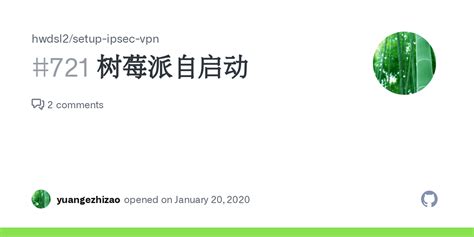 树莓派自启动 · issue 721 · hwdsl2 setup ipsec vpn · github