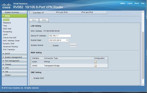 Dual Wan With Ddns In Rv082 Cisco Community
