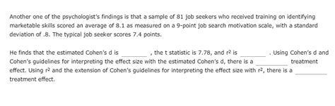 Solved Aa Aa E 8 Effect Size Cohens D And R Squared An
