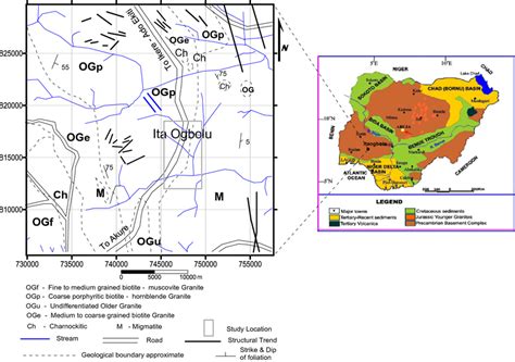 Geology Map Of Akure Area Showing The Study Area Modified After Ngsa