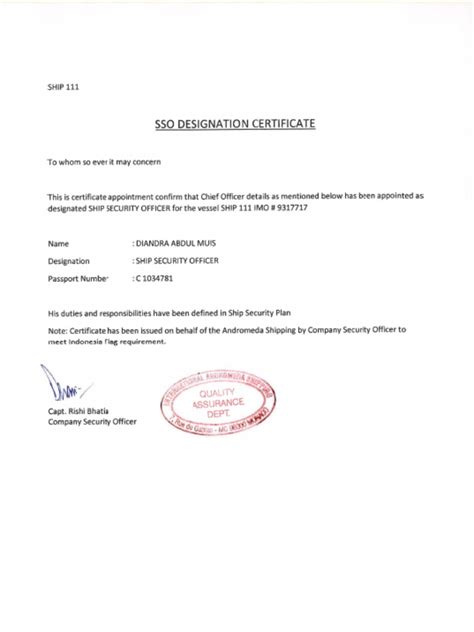 Sso Appointment Letter Pdf