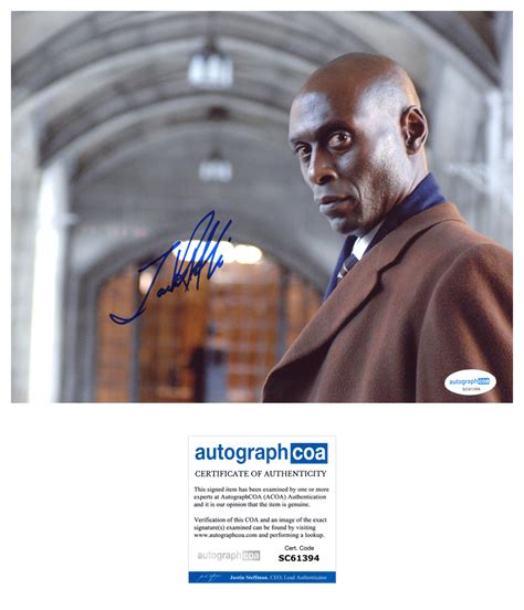 Lance Reddick Fringe Signed Autograph 8x10 Photo Acoa Outlaw Hobbies