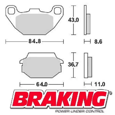 BRAKING PASTIGLIE ANTERIORI Kymco Yup New Classic 50 2001 Brake Pads