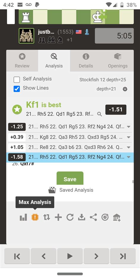 max analysis button disappeared chess forums