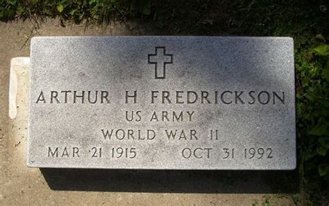 Arthur H Fredrickson 1915 1992 Find A Grave Memorial