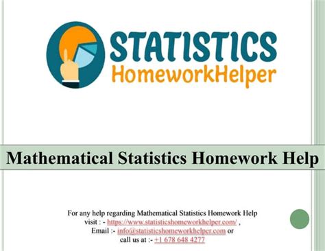 Mathematical Statistics Homework Help Ppt