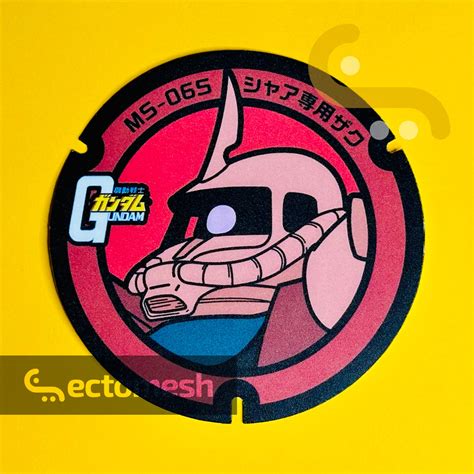 Chars Zaku Circle Badge Gundam Vinyl Waterproof Sticker By