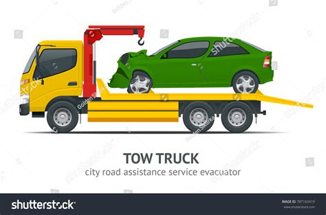 Tow Truck City Road Assistance Service Stock Illustration 787163419
