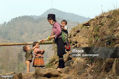 여자 메트로폴리스 블랙 Meo족 부족 어린이 Sapa 베트남 베트남에 대한 스톡 사진 및 기타 이미지 베트남 아기 어머니