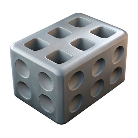Breathtaking Geometric Cinder Block Gray No Background With