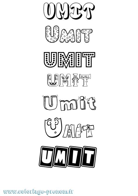 Coloriage Du Prénom Umit à Imprimer Ou Télécharger Facilement
