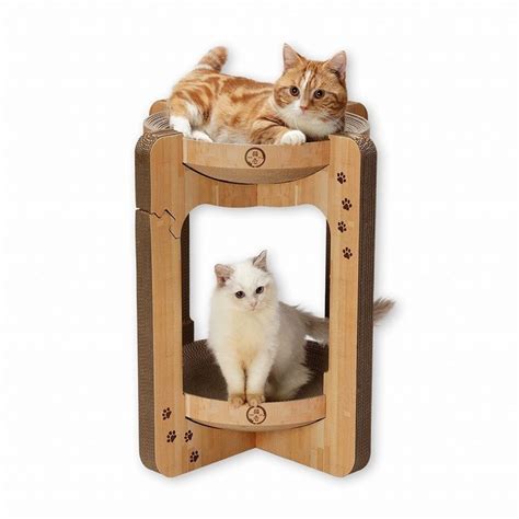 【12月上旬発売】バリバリボウルタワーxl ダークブラウン寝てよし研いでよし、夢の2段タワー 猫壱（necoichi） Gatos