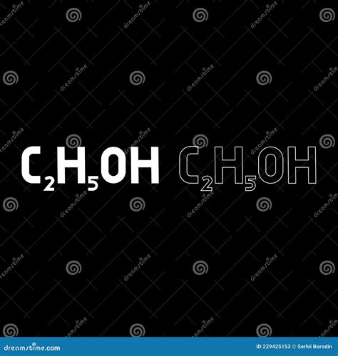 Ethanol Ethyl Alcohol Molecule Chemical Structure Skeletal Formula