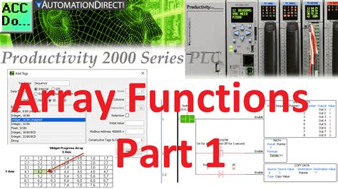 Productivity 2000 Plc Array Functions Part 1 Acc Automation Plc And Industrial Control Learning