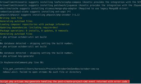 Installation Through Composer Create Project Exits With Error · Issue