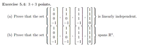 Solved Exercise Points A Prove That The Set Chegg Com