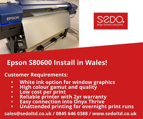 Sedo Large Format Solutions On Linkedin 🔴⚪ Epson S80600 Install By Sedo 🔴⚪ Our Customer