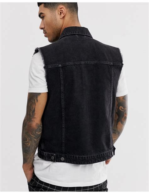 Jean Vest Black For Men