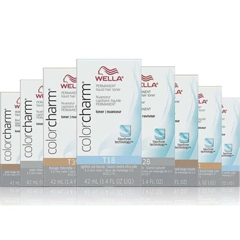 Wella T18 T14 Color Charm Permanent Liquid Hair Toners Wella Hair Color