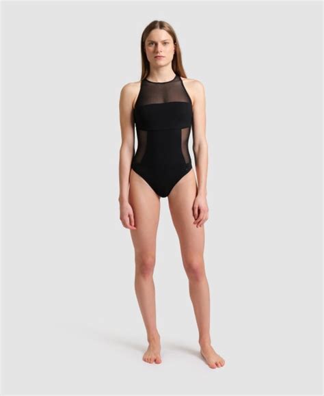 Womens Swimsuit Arena Mesh Panels Swim Pro Back