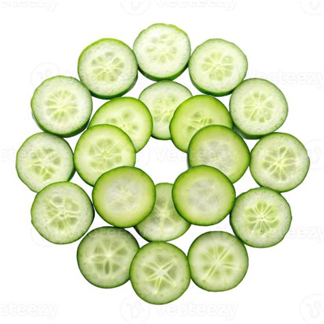 Cucumber Slices Arranged In A Circle 49693417 Png