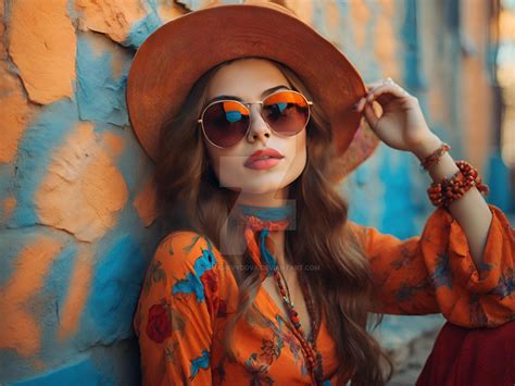 Happy Hippie Girl By Lanadavydova On Deviantart