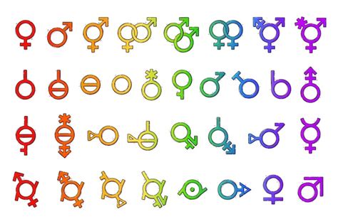 Premium Vector Gender Symbols Collections Signs Of Sexual Orientation Vector