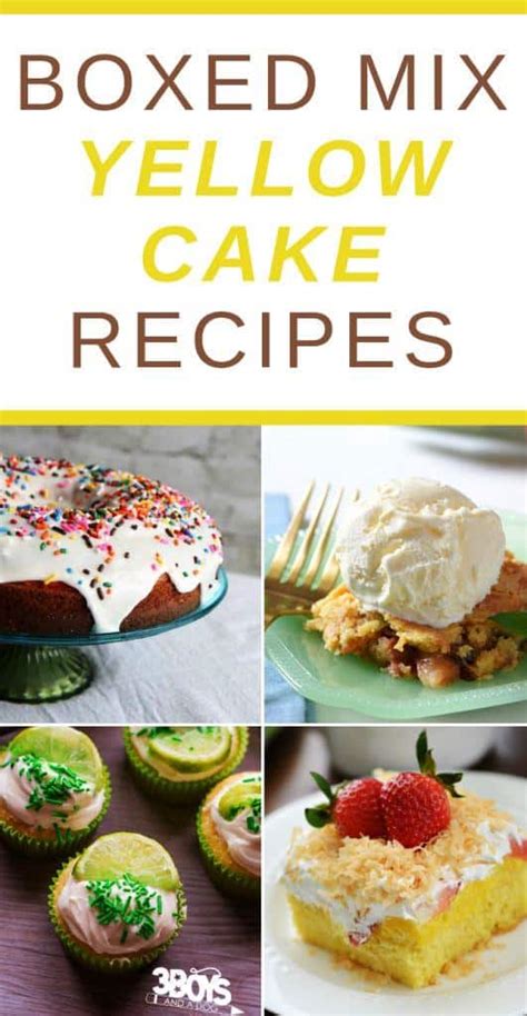 Yellow Cake Mix Recipe Ideas