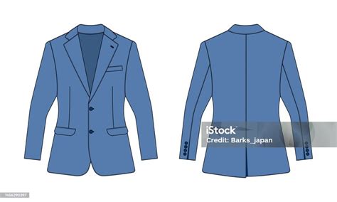 Ilustrasi Template Vektor Jas Biru Ilustrasi Stok Unduh Gambar