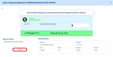 Add Vendor Payment Information Payments