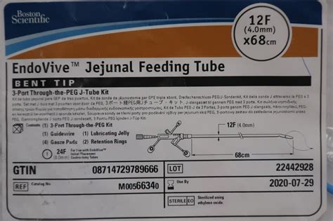 New Boston Scientific Endovive Jejunal Feeding Tube Bent Tip 3 Port