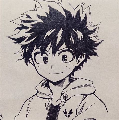 Deku Anime Sketch Deku Mha Drawings Simplevolf