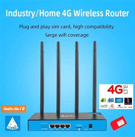 4g Router Industrial Wifi Router 4 Dtachble Antennas Sma Port ถอด
