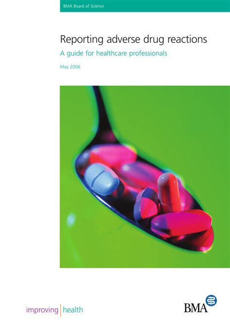 Pdf Reporting Adverse Drug Reactions A Guide For Healthcare Professionals Bma May 2006