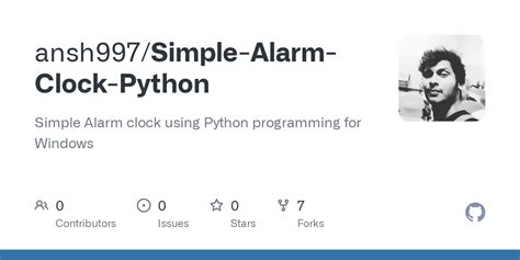 Github Ansh997simple Alarm Clock Python Simple Alarm Clock Using