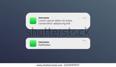 Notification Mockup Application Vector Illustration Stock Vector