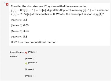 Solved Consider The Discrete Time Lti System With Difference Chegg