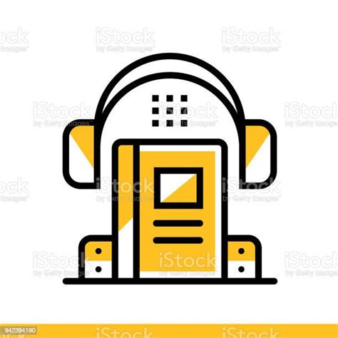 오디오 책의 독특한 선형 아이콘입니다 온라인 교육 E학습입니다 모바일 응용 프로그램에 대 한 현대 개요 아이콘 0명에 대한 스톡 벡터 아트 및 기타 이미지 Istock