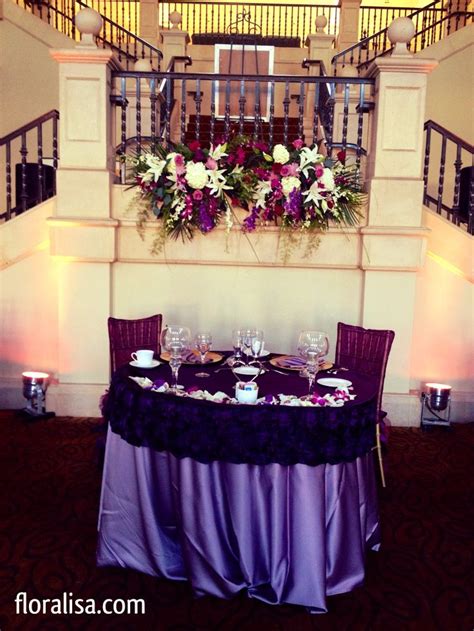 Gorgeous Hanging Floral Piece Over Sweetheart Table By Floralisa