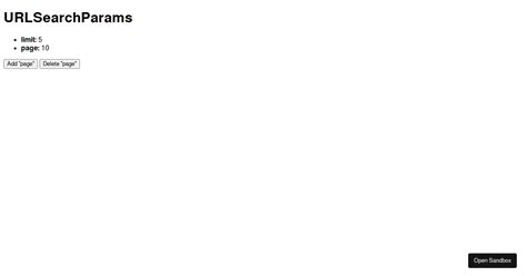 Urlsearchparams Example Codesandbox