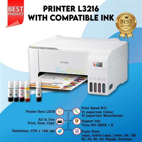 Promo Printer Epson L3210 Hitam L3216 Putih Print Scan Copy All In