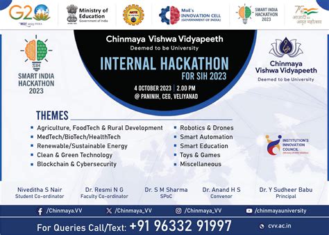 Internal Hackathon For Sih 2023 Events Chinmaya Vishwa Vidyapeeth