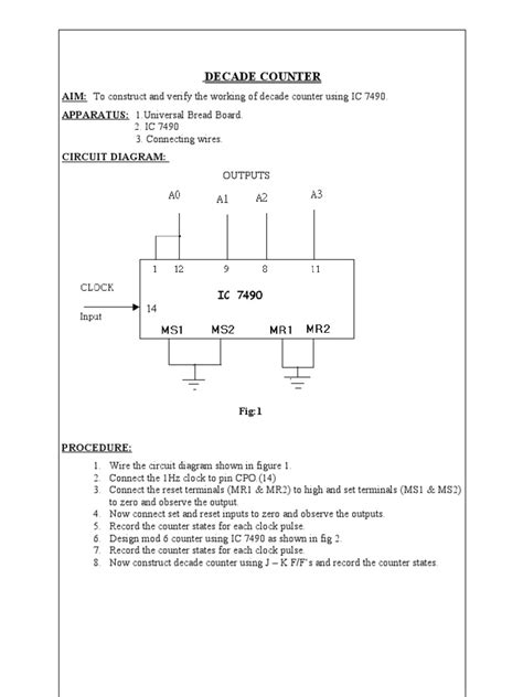 Design Of Mod Counter Using Ic 7490 57 Off